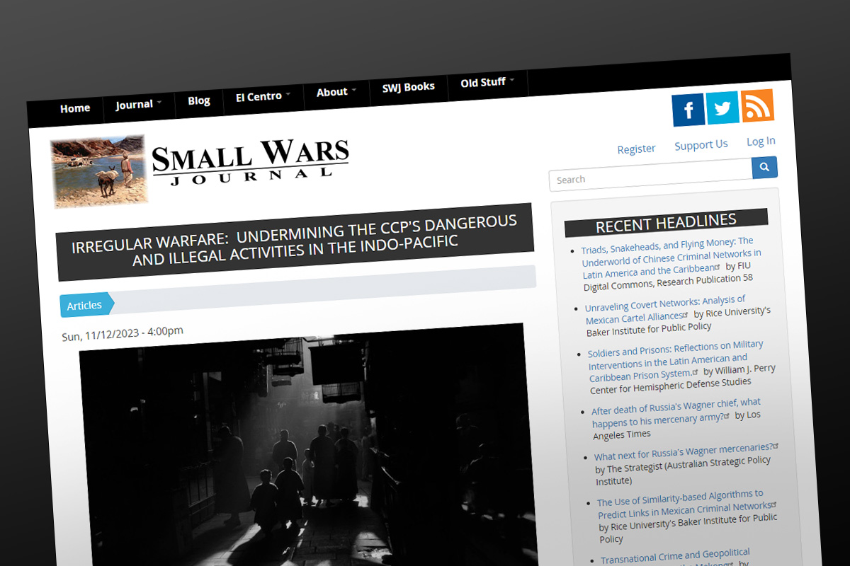 Dr. Lumpy Lumbaca Advocates for a New Irregular Warfare Approach in the ...